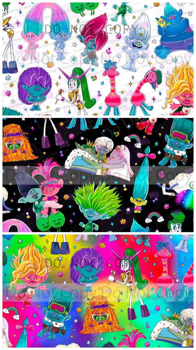 PREORDER: TROLLS BAND TOGETHER – Whimsical Fabric Designs