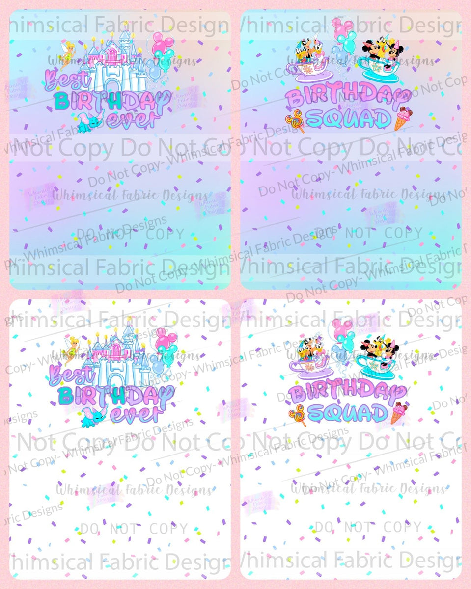 RETAIL: MAGICAL BIRTHDAY PANELS (Child & Adult) – Whimsical Fabric Designs