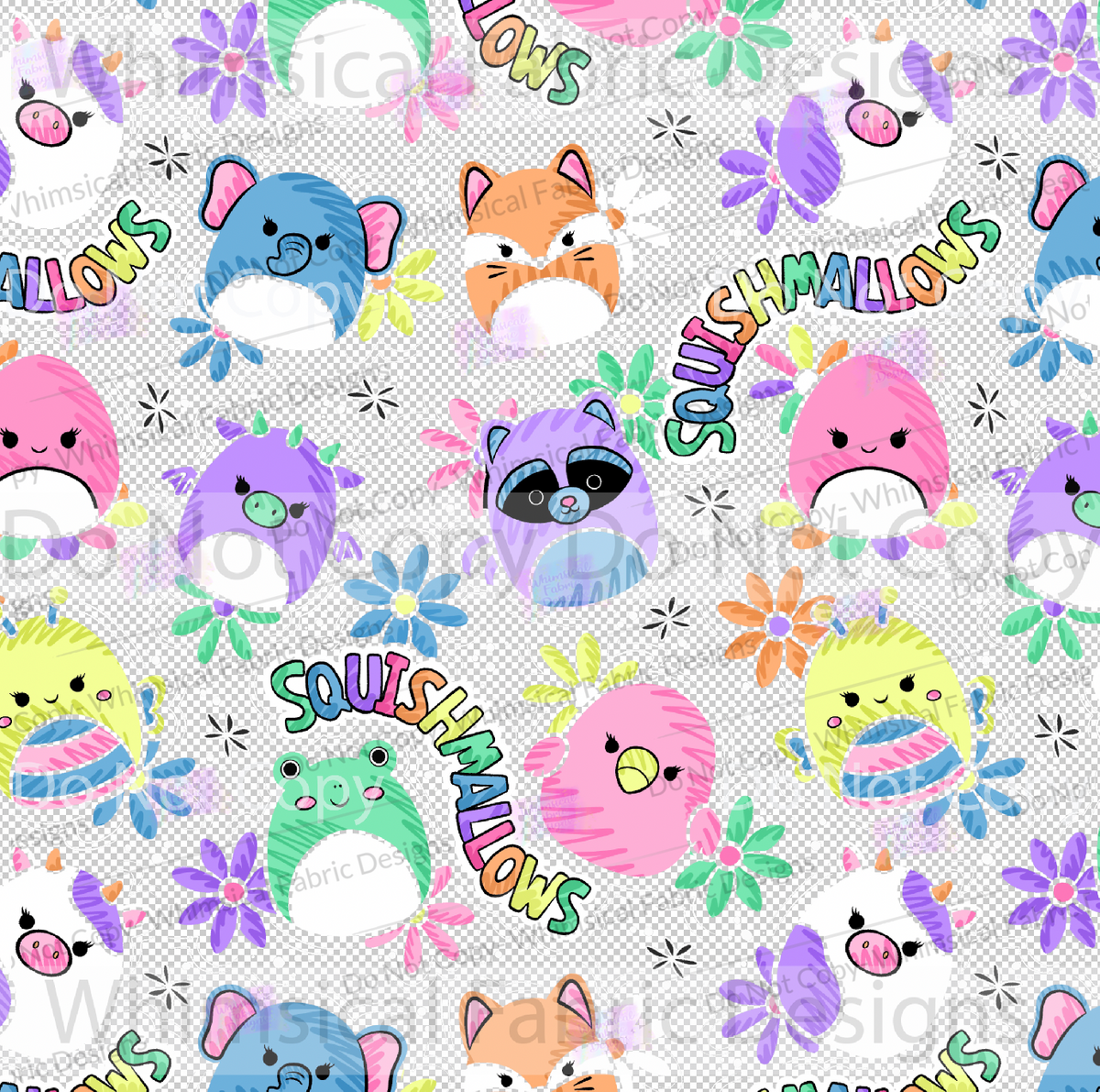 PREORDER: CLEAR VINYL - SQUISHY PILLOWS – Whimsical Fabric Designs