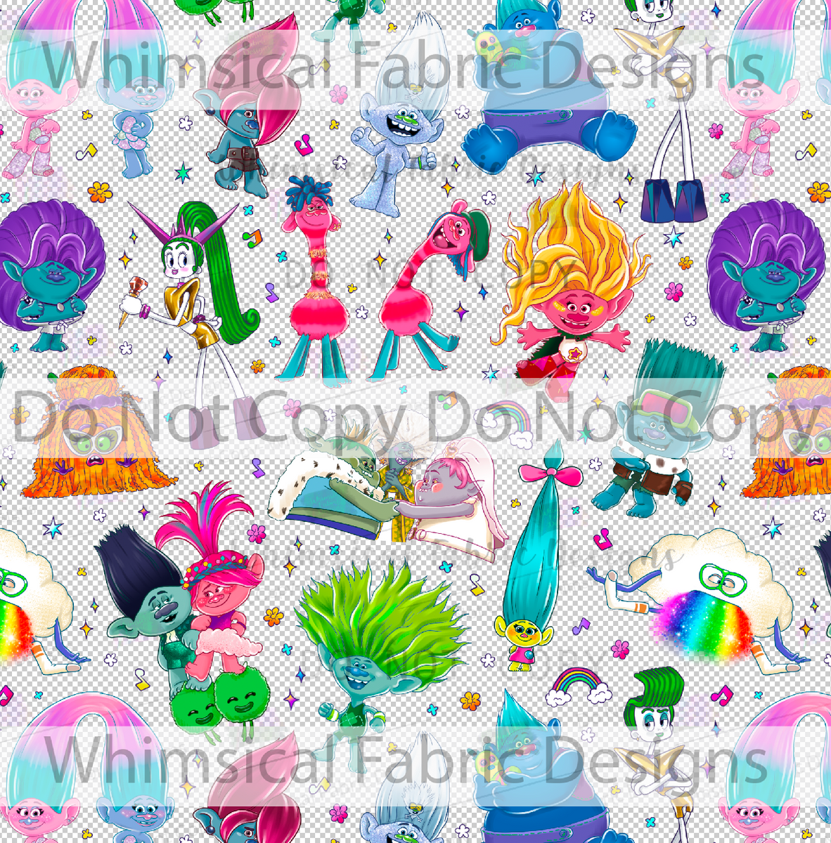 PREORDER: CLEAR VINYL - TROLLS BAND TOGETHER – Whimsical Fabric Designs