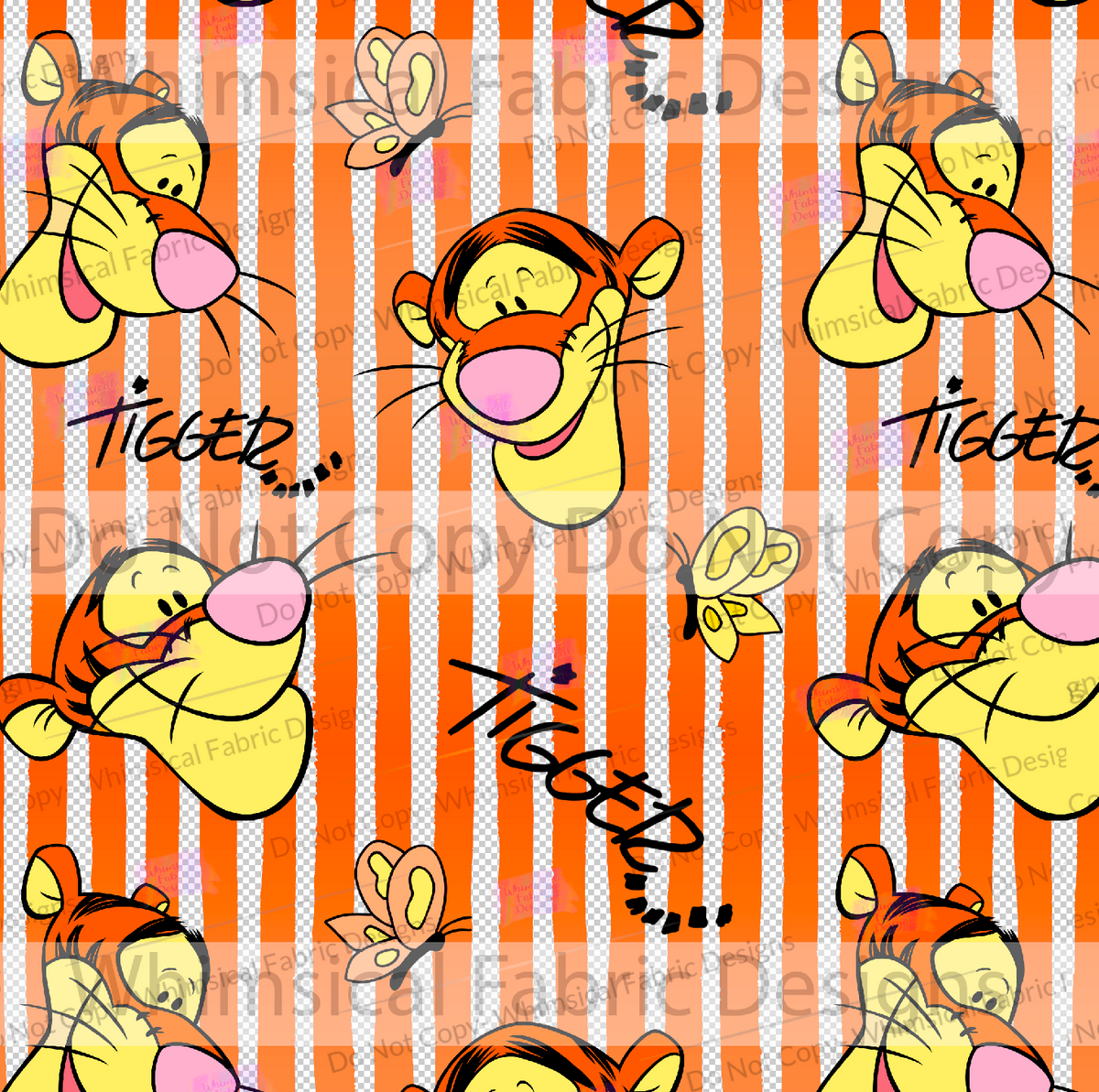 PREORDER: CLEAR VINYL - CHARACTER BASICS TIGGER – Whimsical Fabric Designs